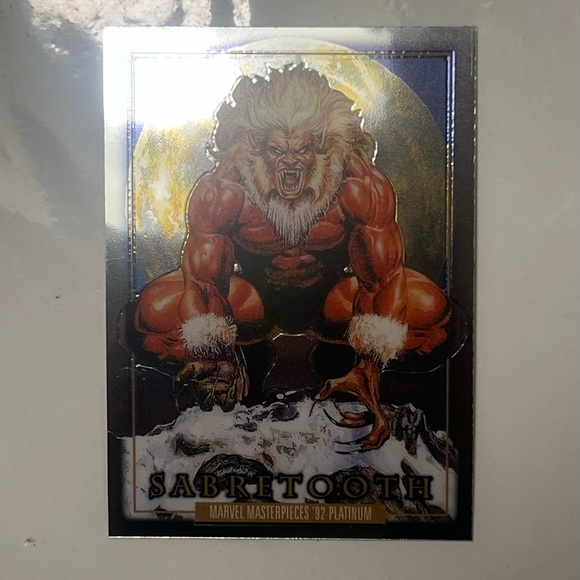 Marvel | Games | Marvel Masterpieces Sabretooth Card With Red And Blue ...